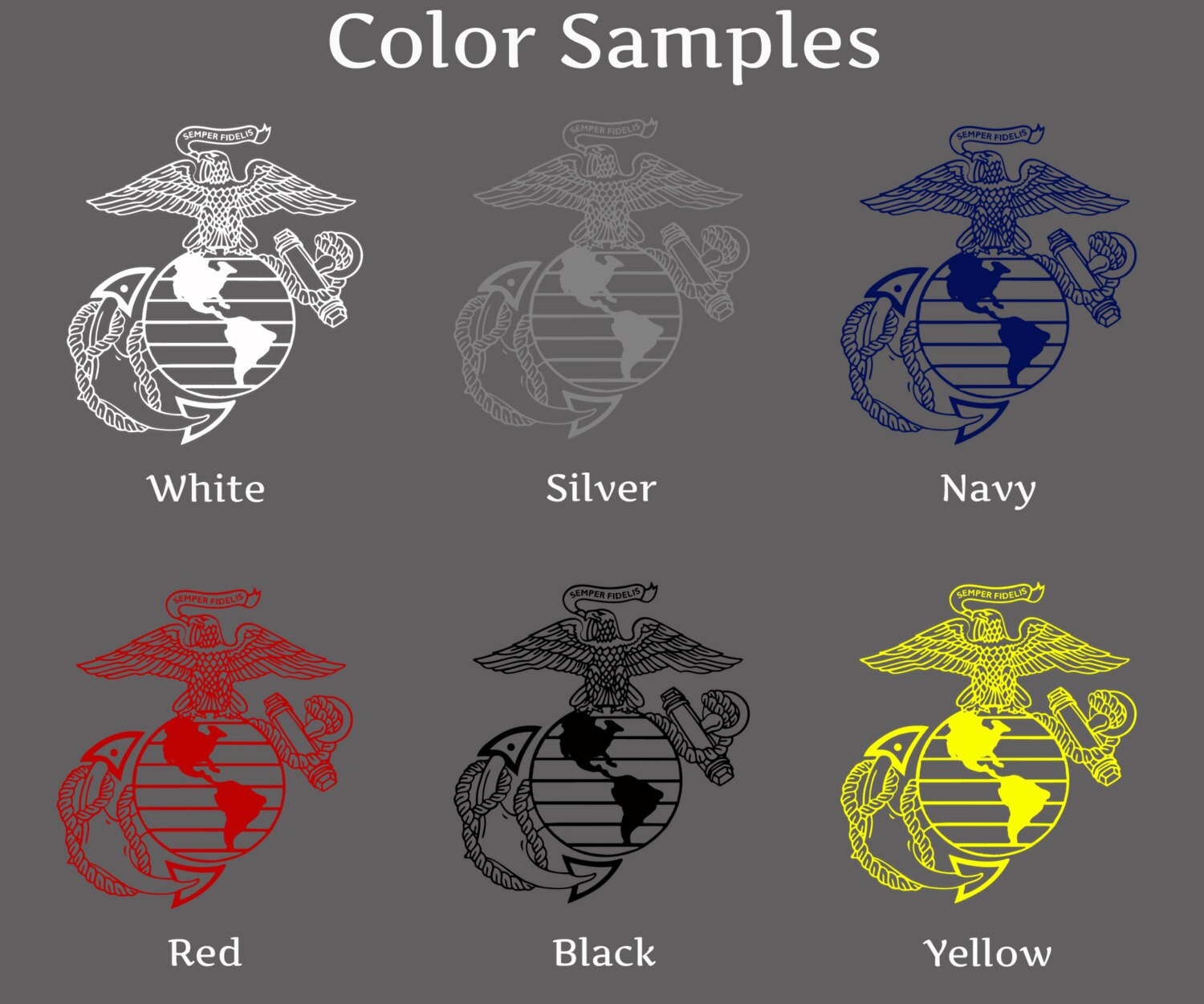 Large Marine Corps EGA Window Decal 12 X 12 Inch Vinyl USMC | Etsy