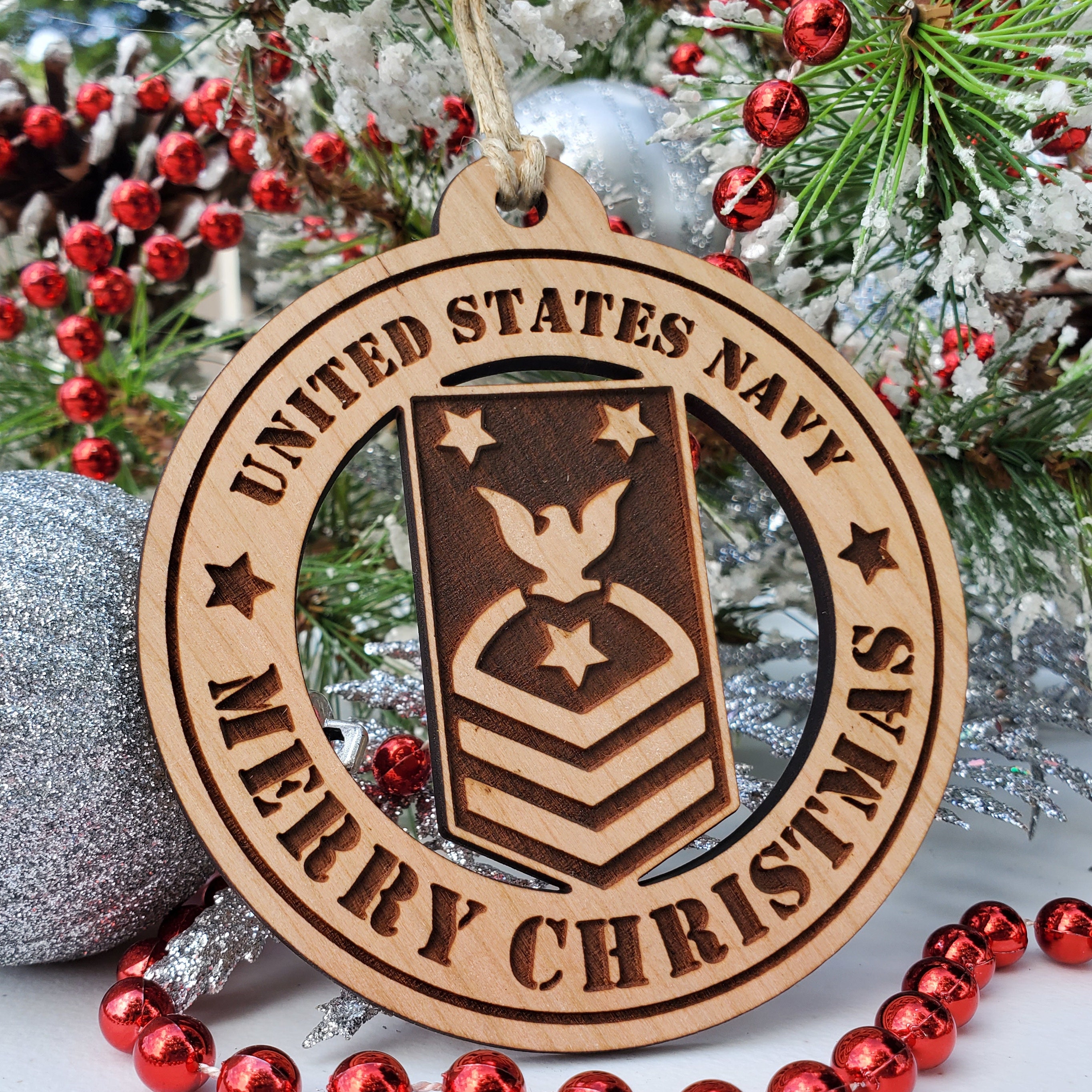 US Navy Ranks Wooden Christmas Tree Ornament, Naval Gifts - Etsy