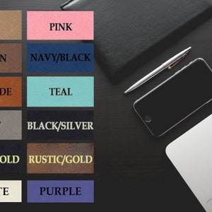 Leatherette Pocket Notebook, Custom Engraved Mini Notepad Cover ...