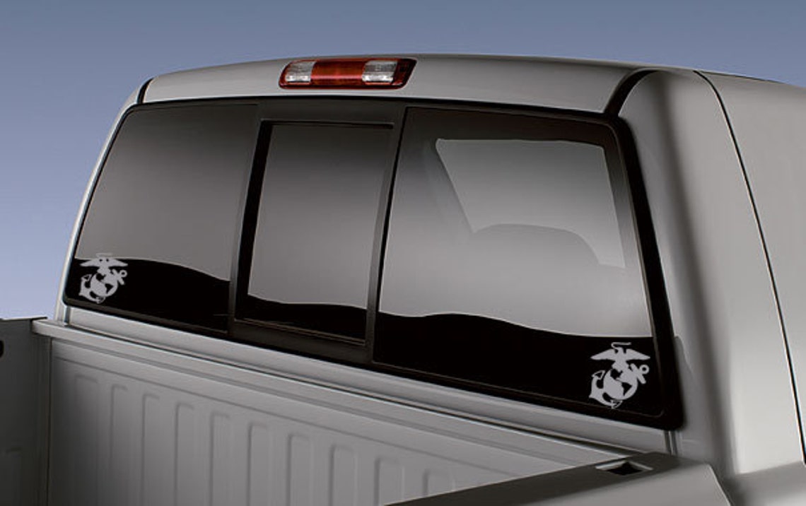 Vinyl USMC Eagle, Globe, and Anchor Window Decal Pair, Marine Corps ...