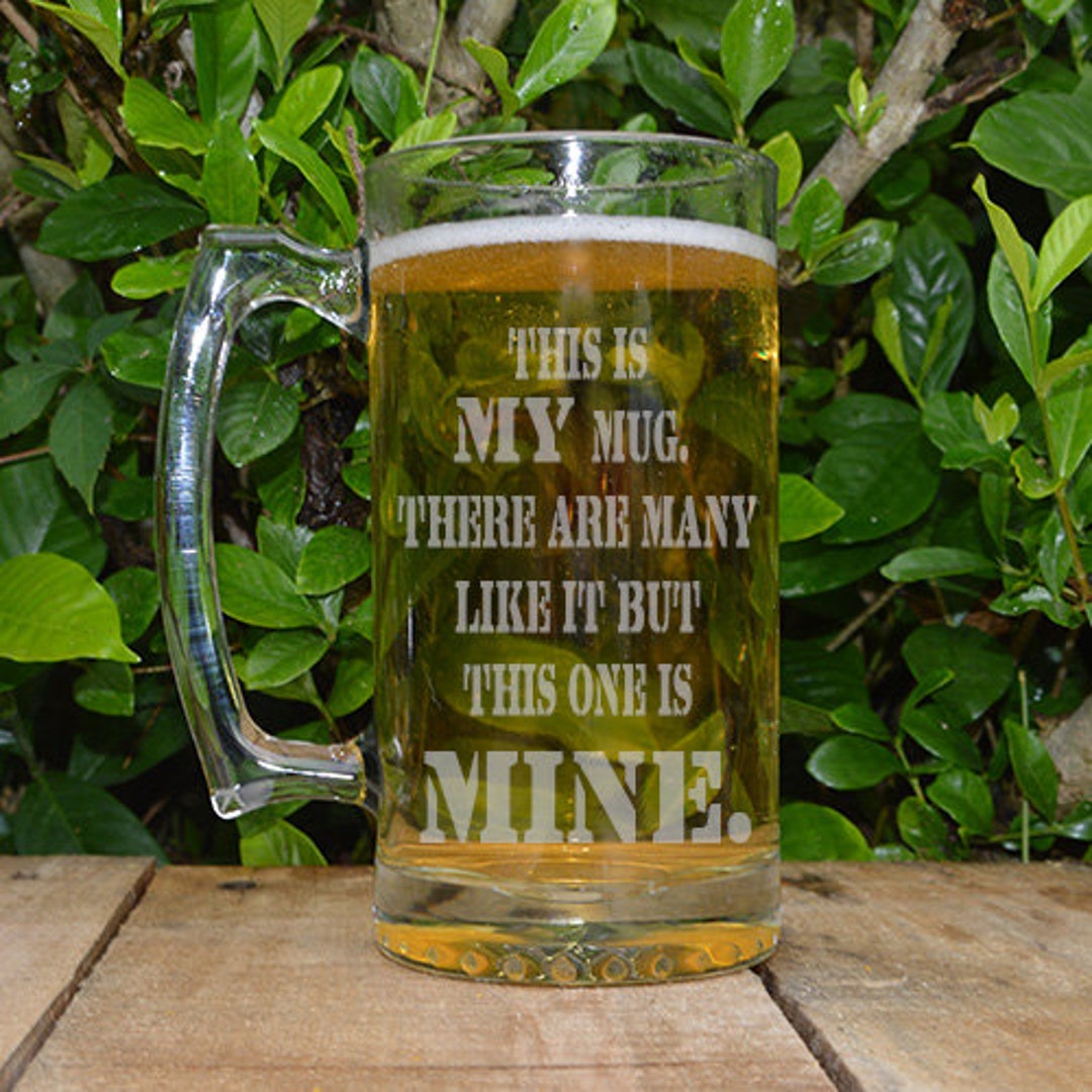 This is My Mug Engraved Beer Mug, Custom Engraved Gift - Etsy