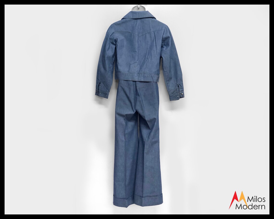 Vintage 70s Mod Levis Jeans Denim Pants Suit Orange Tag Jacket Mens ...