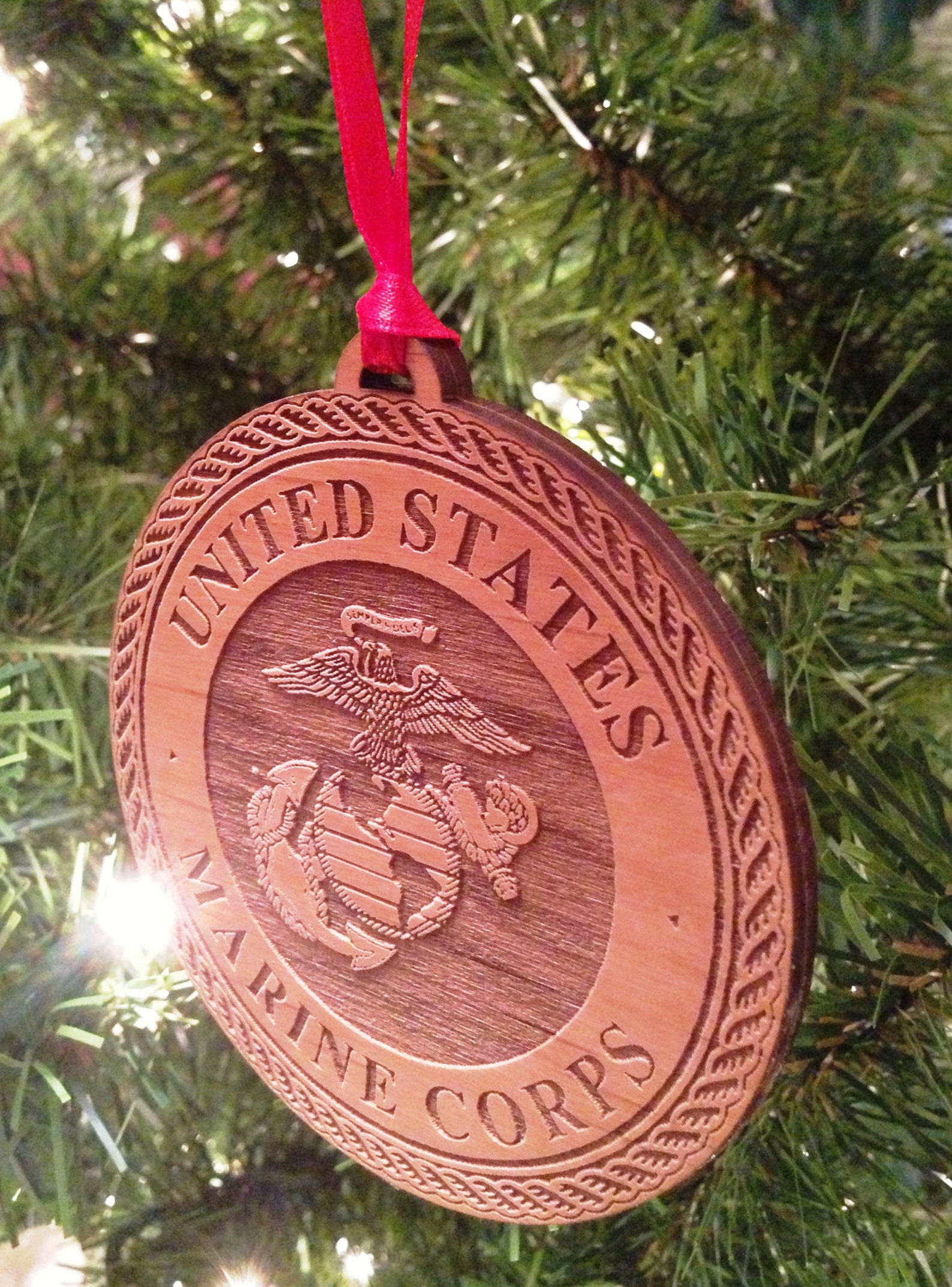 USMC Logo Wooden Ornament - Etsy