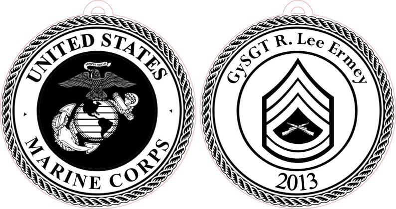 PERSONALIZED USMC Logo Wooden Ornament - Etsy