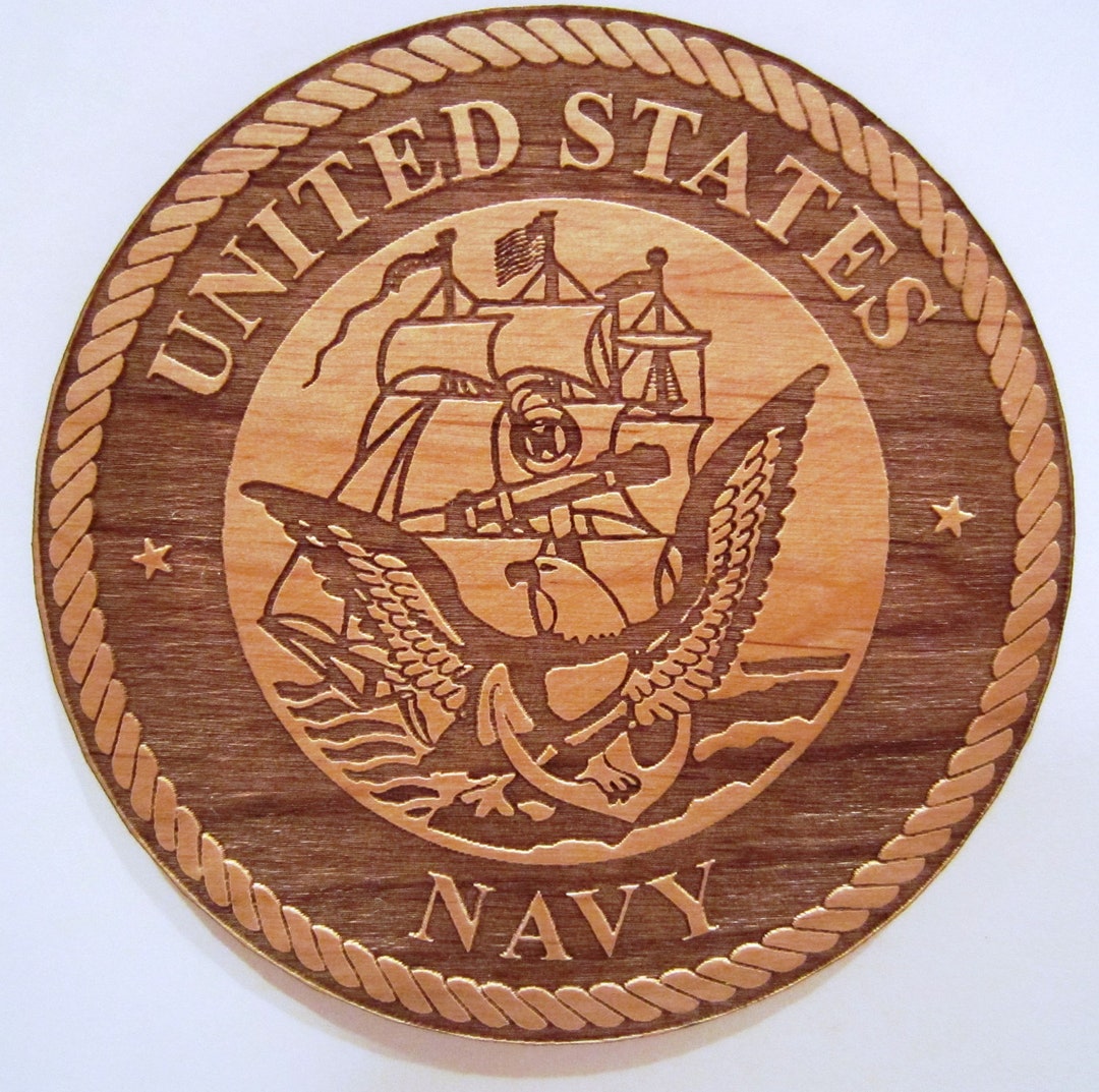 US Navy Logo Wooden Fridge Magnet - Etsy