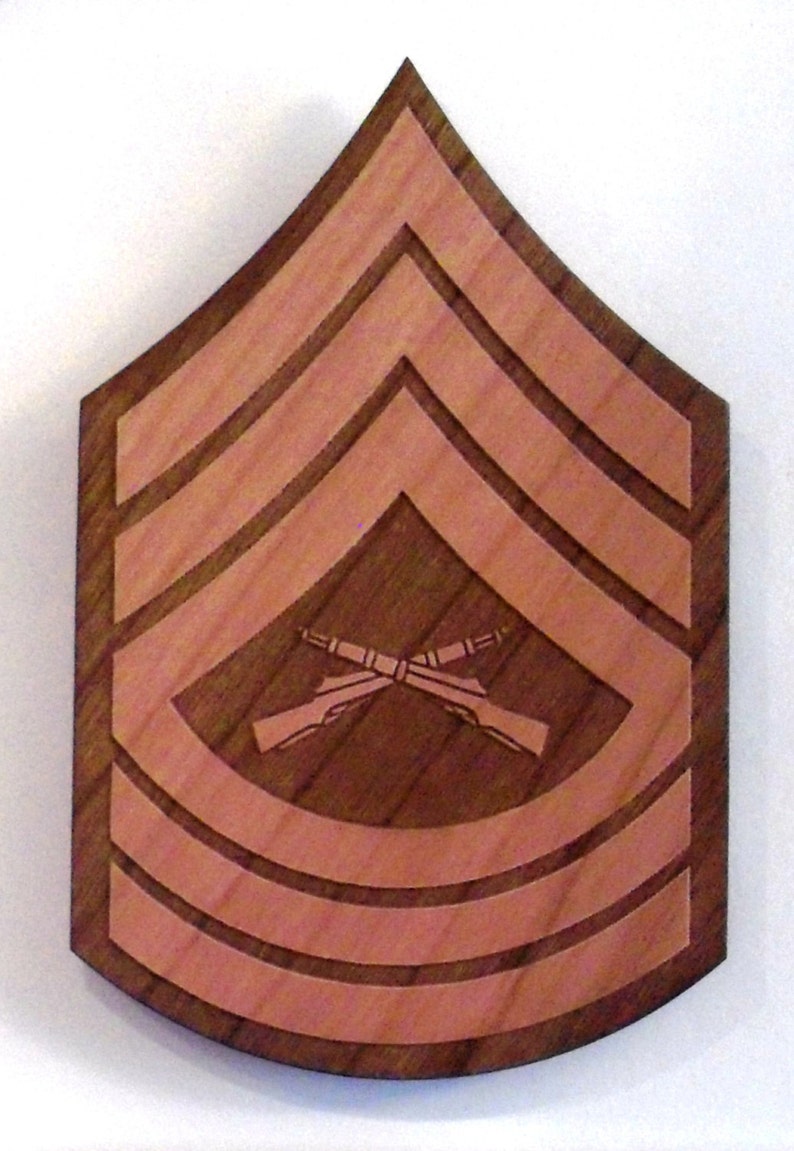 USMC Master Sergeant Insignia Wooden Fridge Magnet | Etsy