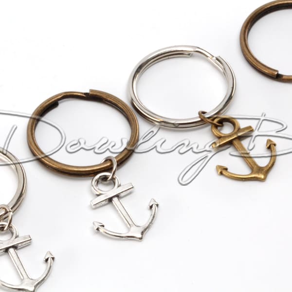 Anchor Keychain - Etsy