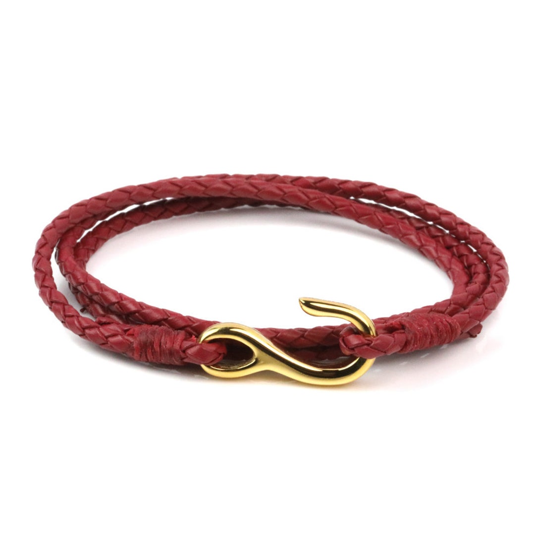 Dark Red Leather Kyoto Triple Wrap Hook Bracelet by Dowling Brothers - Etsy