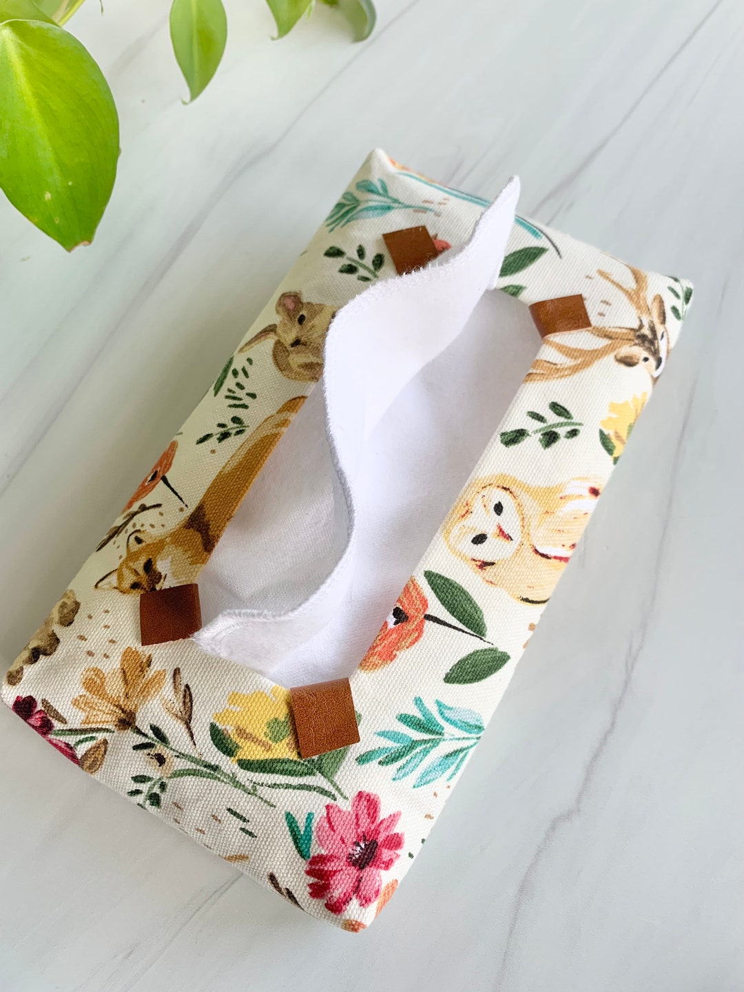 Woodland Tissue Pouch for Reusable Tissues, Unique Tissue Box ...