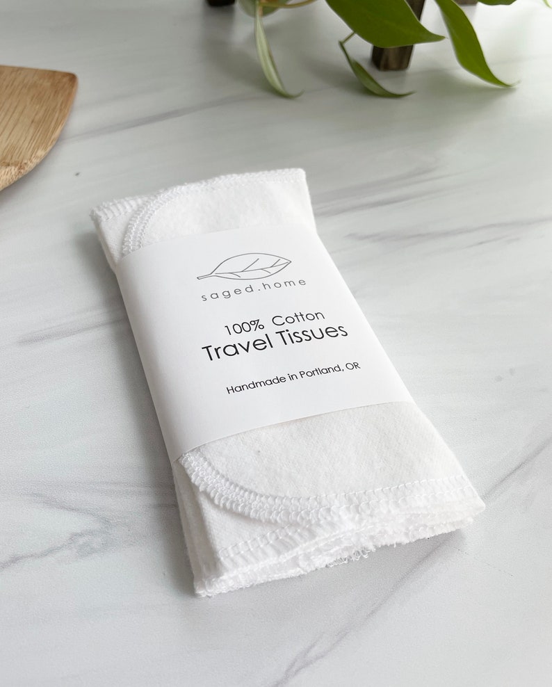 Travel Tissues Reusable Cotton Tissues for On-the-go - Etsy