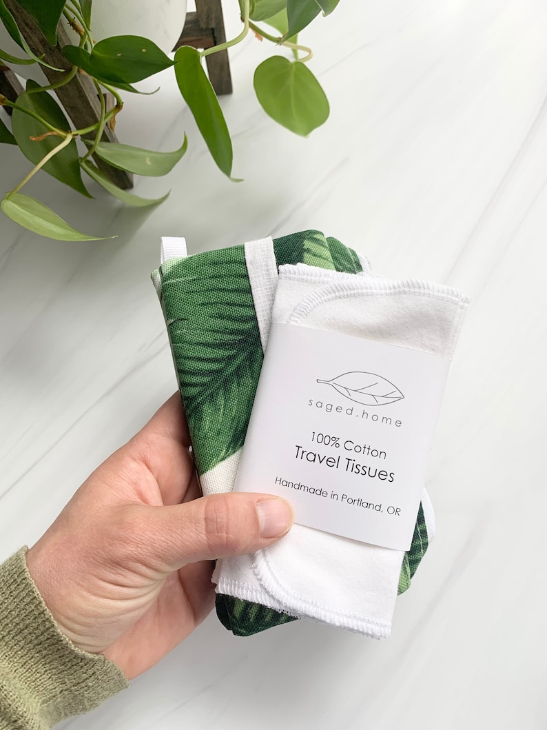 Travel Tissues Reusable Cotton Tissues for On-the-go - Etsy