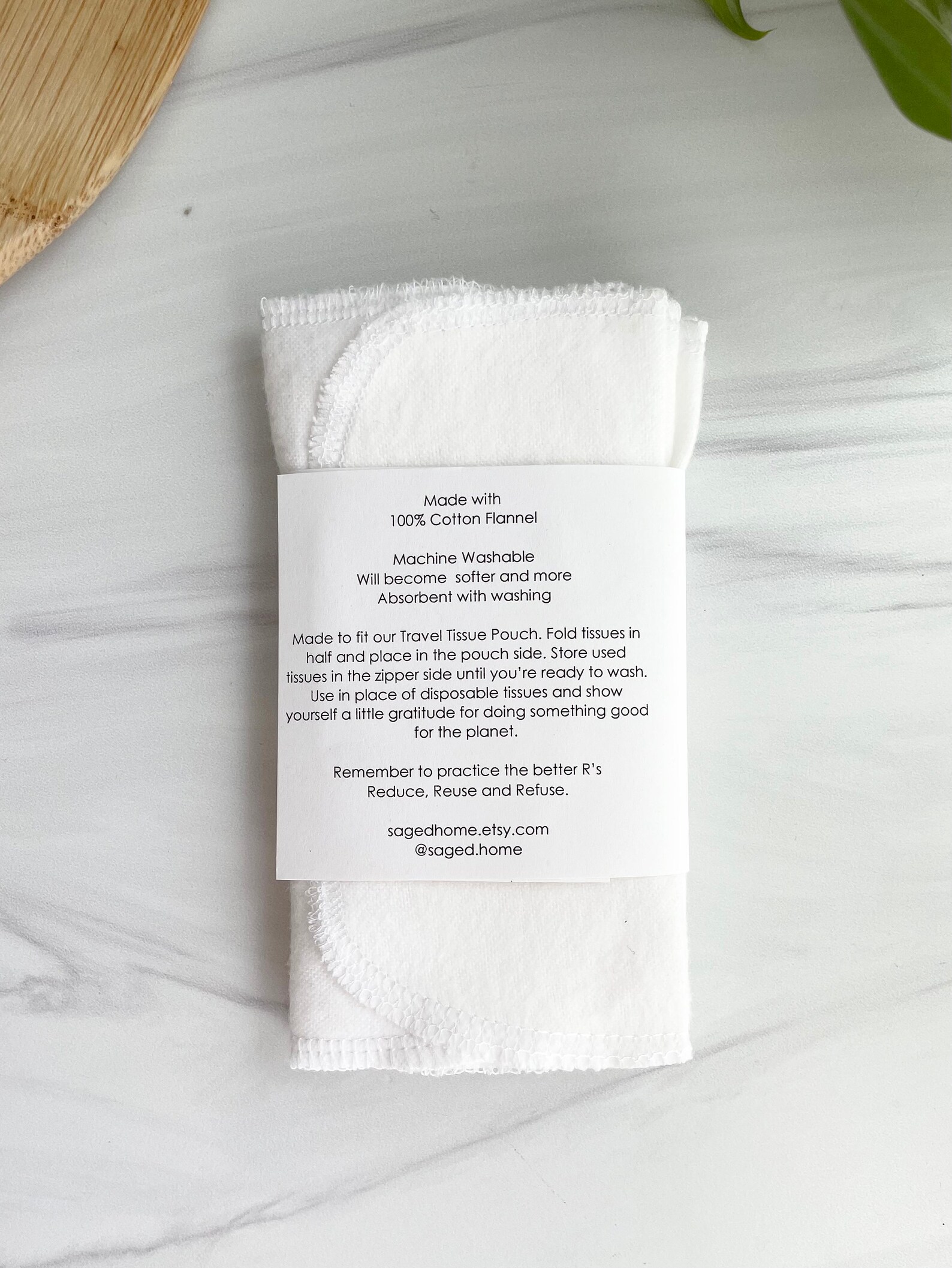 Travel Tissues Reusable Cotton Tissues for On-the-go - Etsy