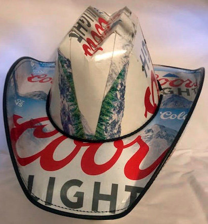Beer Box Cowboy Hats Made From Recycled Coors Light Beer Etsy