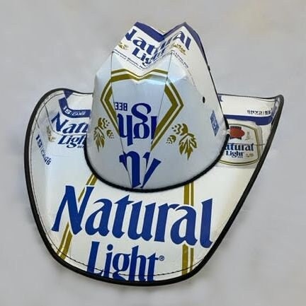 Beer Box Cowboy Hats. Made from recycled Natural Light Beer boxes. Beerhat.