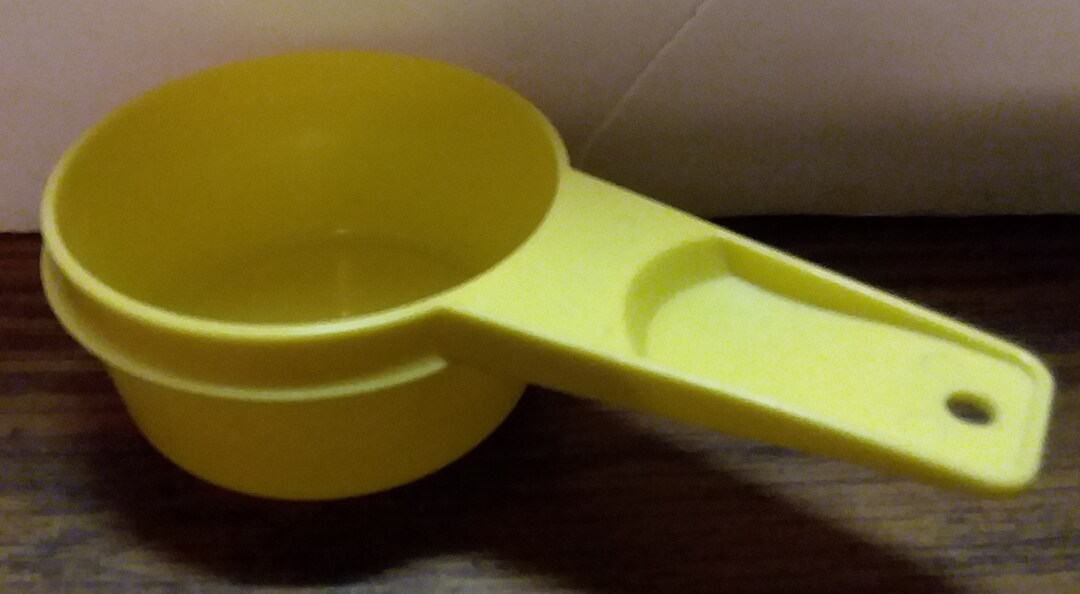Tupperware Plastic Yellow Measuring Cup 1/3 Cup 1970s Vintage - Etsy