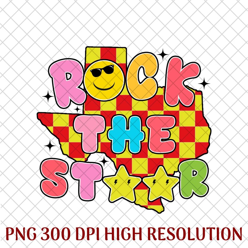 Rock the Test Testing Day PNG, Rock the Staar Digital Download, Retro ...