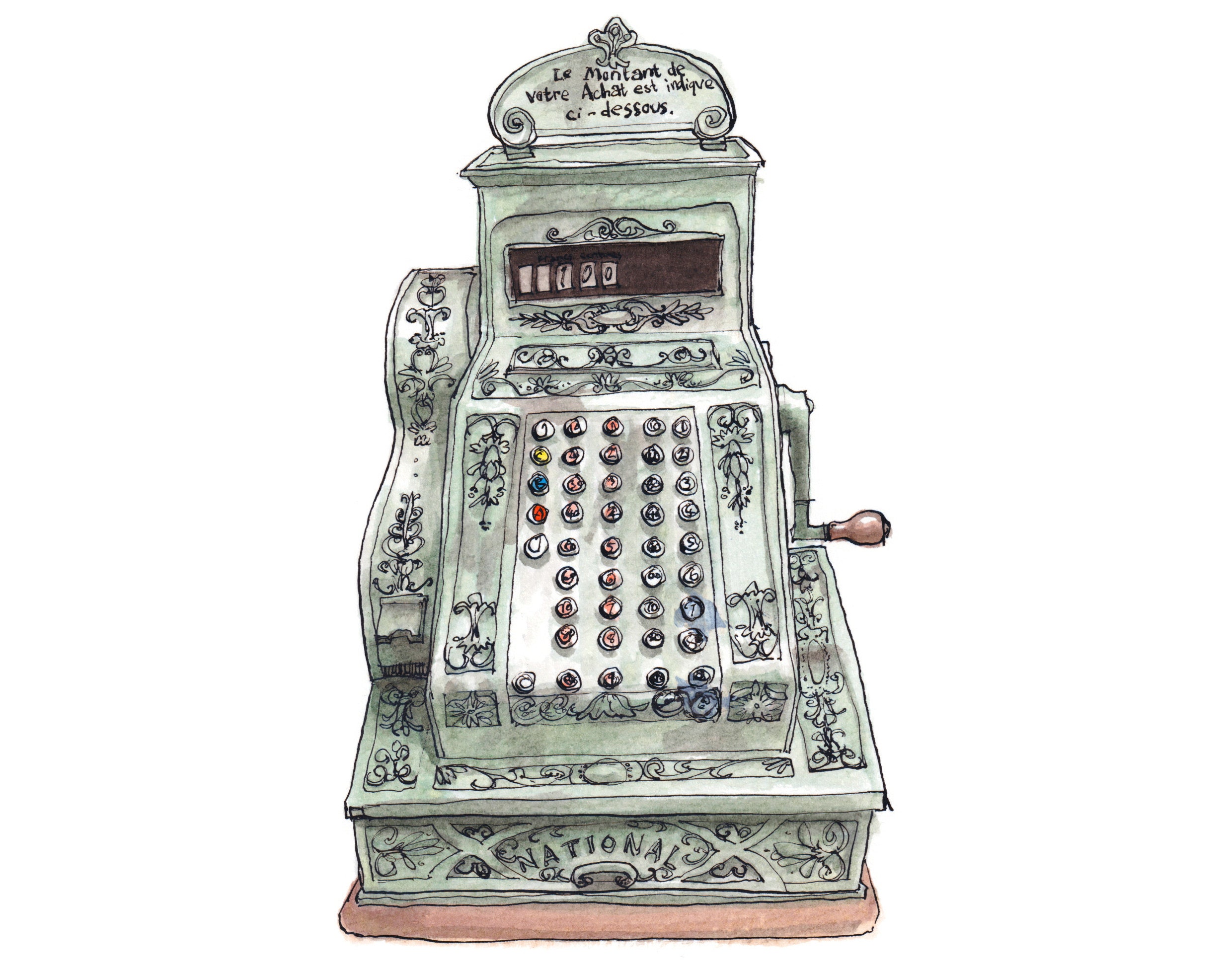 Cash Register Drawing