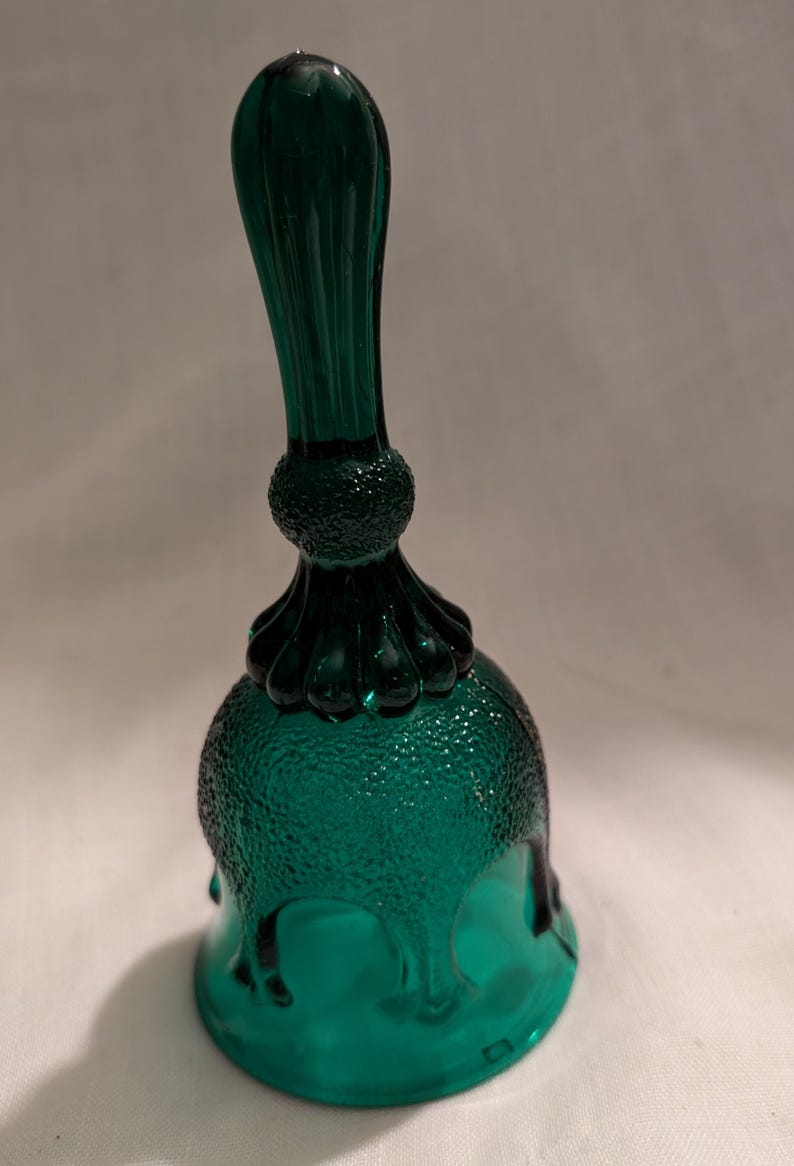 Vintage Emerald Green Glass Italian Bell - Etsy