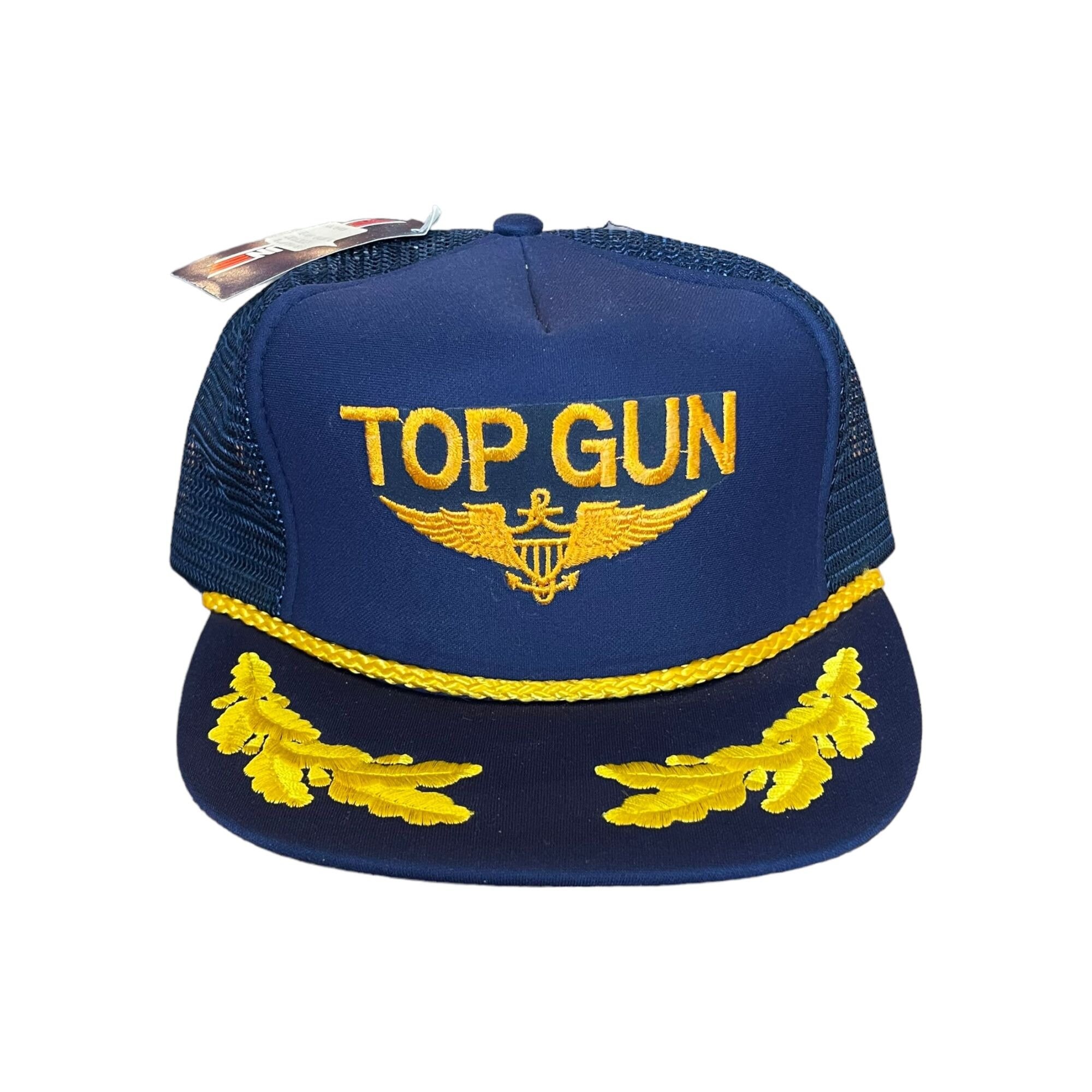 Vintage Top Gun Movie Mesh Trucker Hat Rope Bill Snapback Deadstock ...