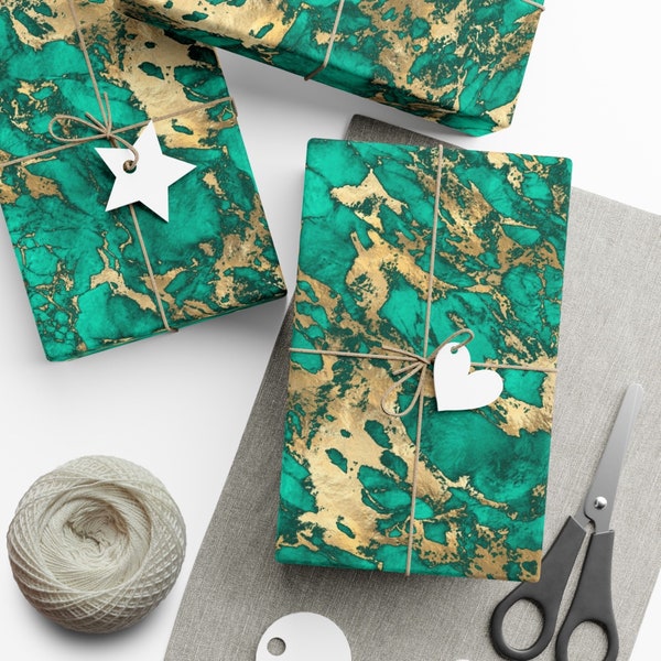 Teal Wrapping Paper - Etsy