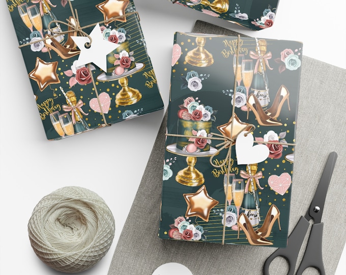 Personalized 21st Birthday Wrapping Paper, 21 Wrapping Paper With Name ...