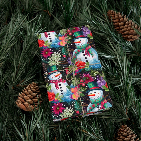 Christmas Wrapping Paper Snowmen - Etsy