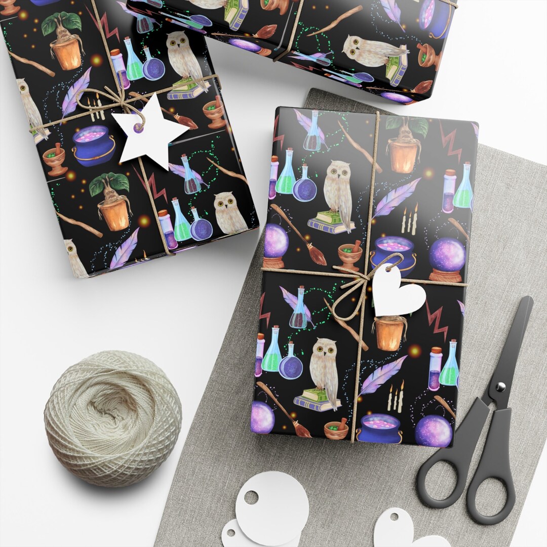 Wizard Gift Wrap Roll - Magical Wrapping Paper, Witch Gift Ideas, Magic ...