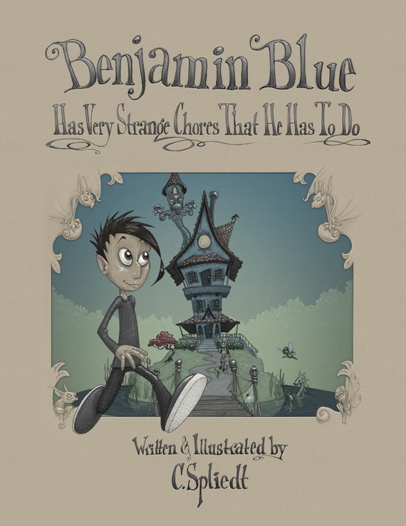 Children's Book Benjamin Blue Has Very Strange Chores - Etsy