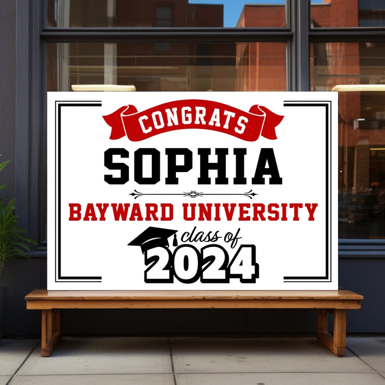 Graduation Yard Sign, Class of 2024 Graduation Sign, , Graduation ...