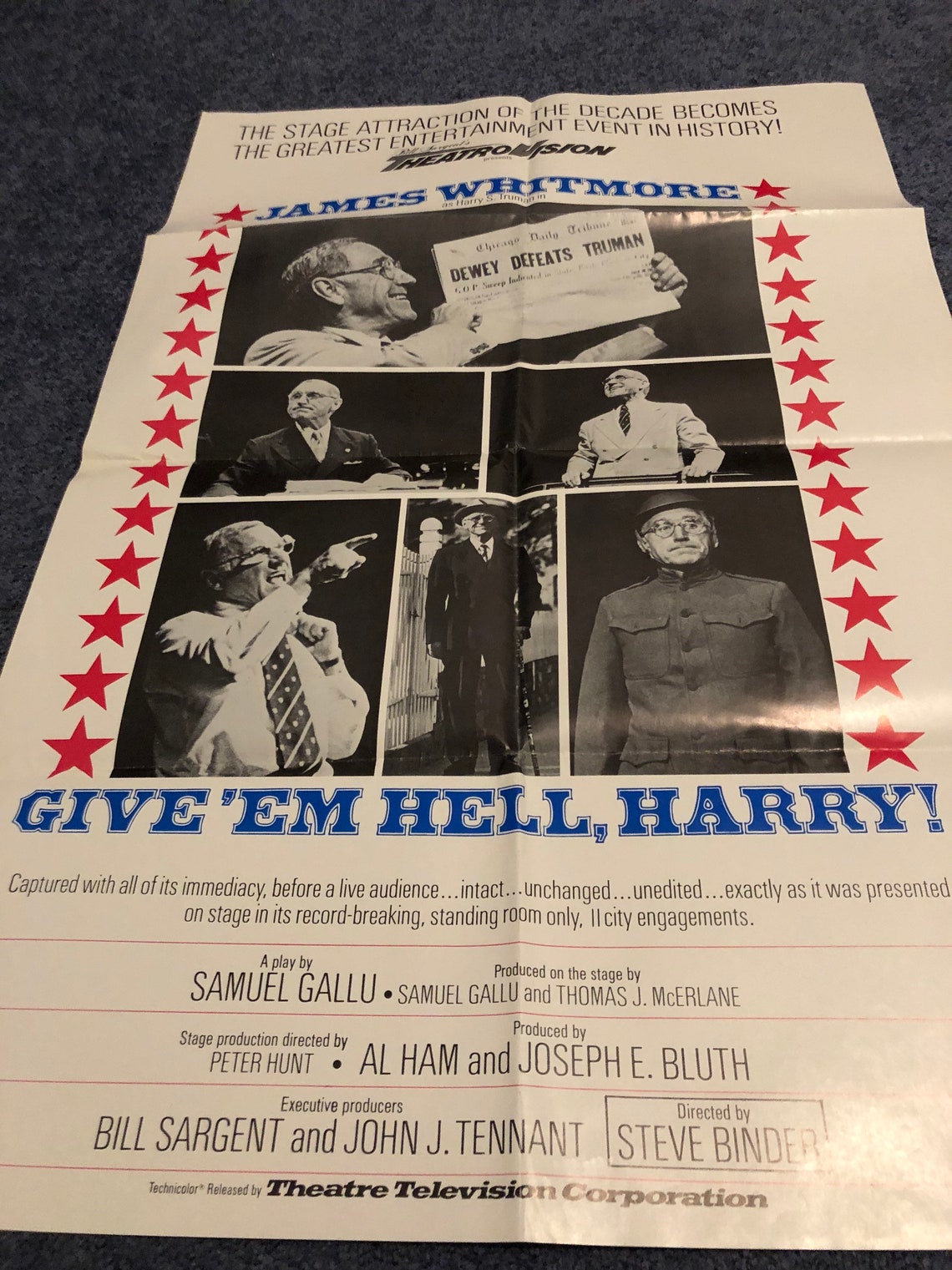 Give 'em Hell, Harry Movie Poster - Etsy