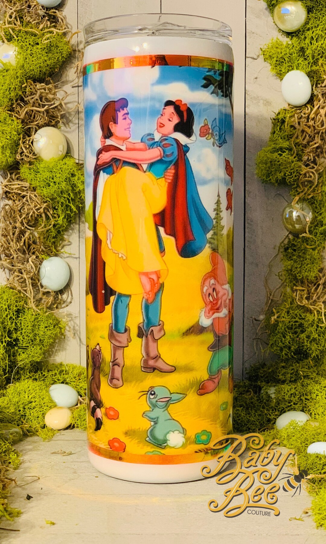 Snow White Tumbler, Snow White 20oz Skinny Double Walled Stainless ...