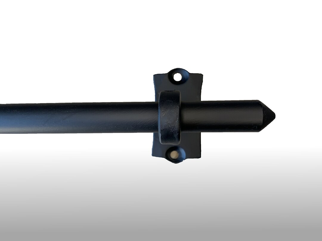 FREE SHIPPING --curtain Rod Pointed Finial and Bracket, Wrought Iron ...
