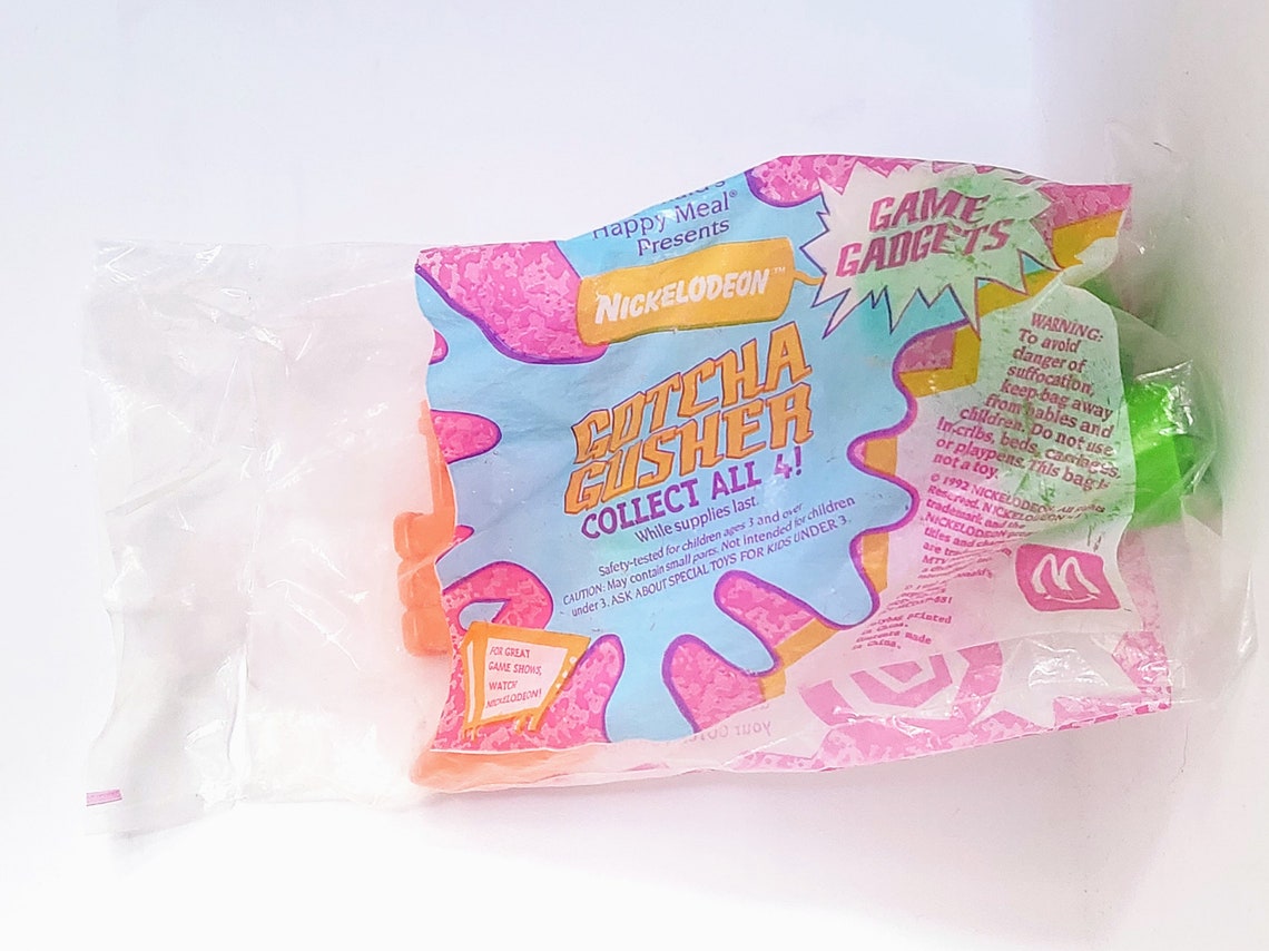 Nickelodeon Gotcha Gusher Vintage Mcdonalds Happy Meal Game Gadgets ...