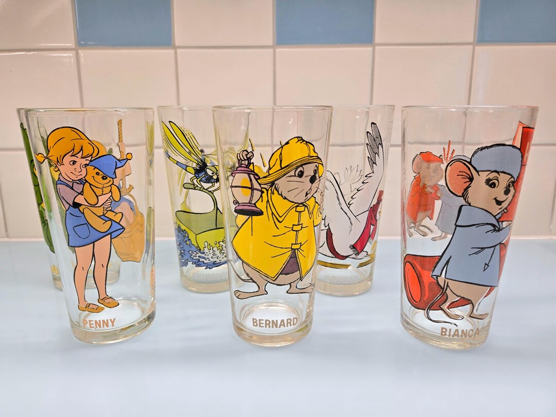 Disney's the Rescuers Glass Set Pick One 1977 Vintage Pepsi Collectors ...
