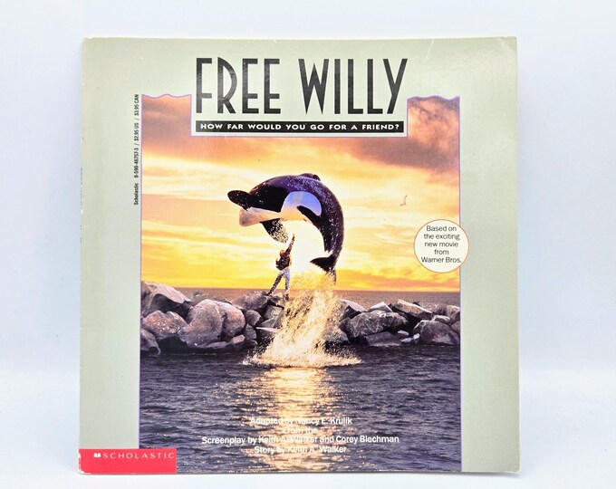 Free Willy Warner Bros 1993 Movie Adaptation Vintage Scholastic ...