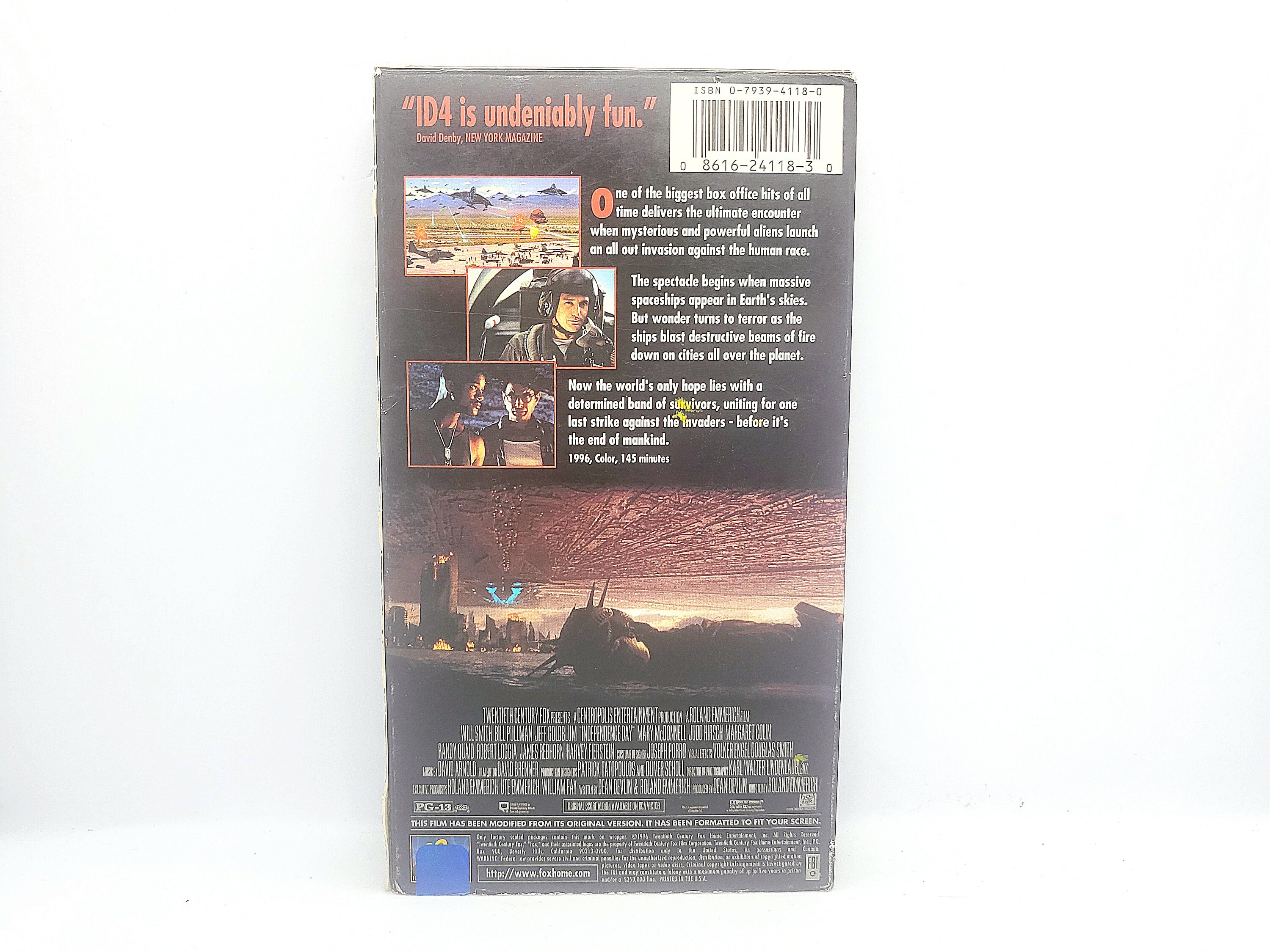 Independence Day Vintage VHS Will Smith Jeff Goldblum Rare - Etsy