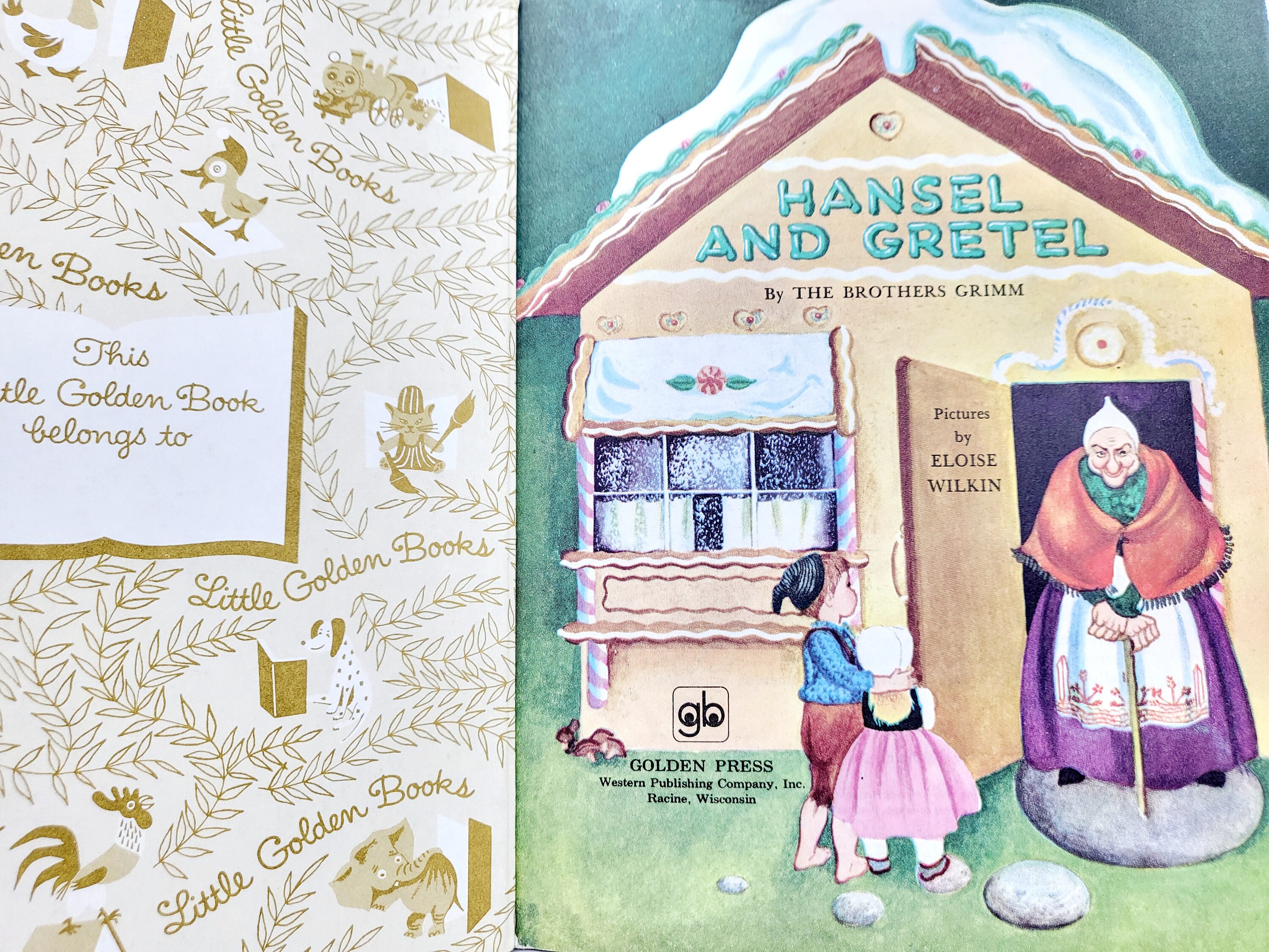 Hansel and Gretel Vintage Golden Book the Brothers Grimm Eloise Wilkin ...