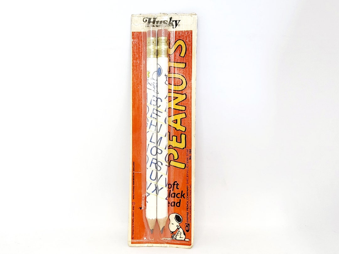 Snoopy Peanuts Soft Black Lead Husky Pencils 2 Pack Vintage Empire ...