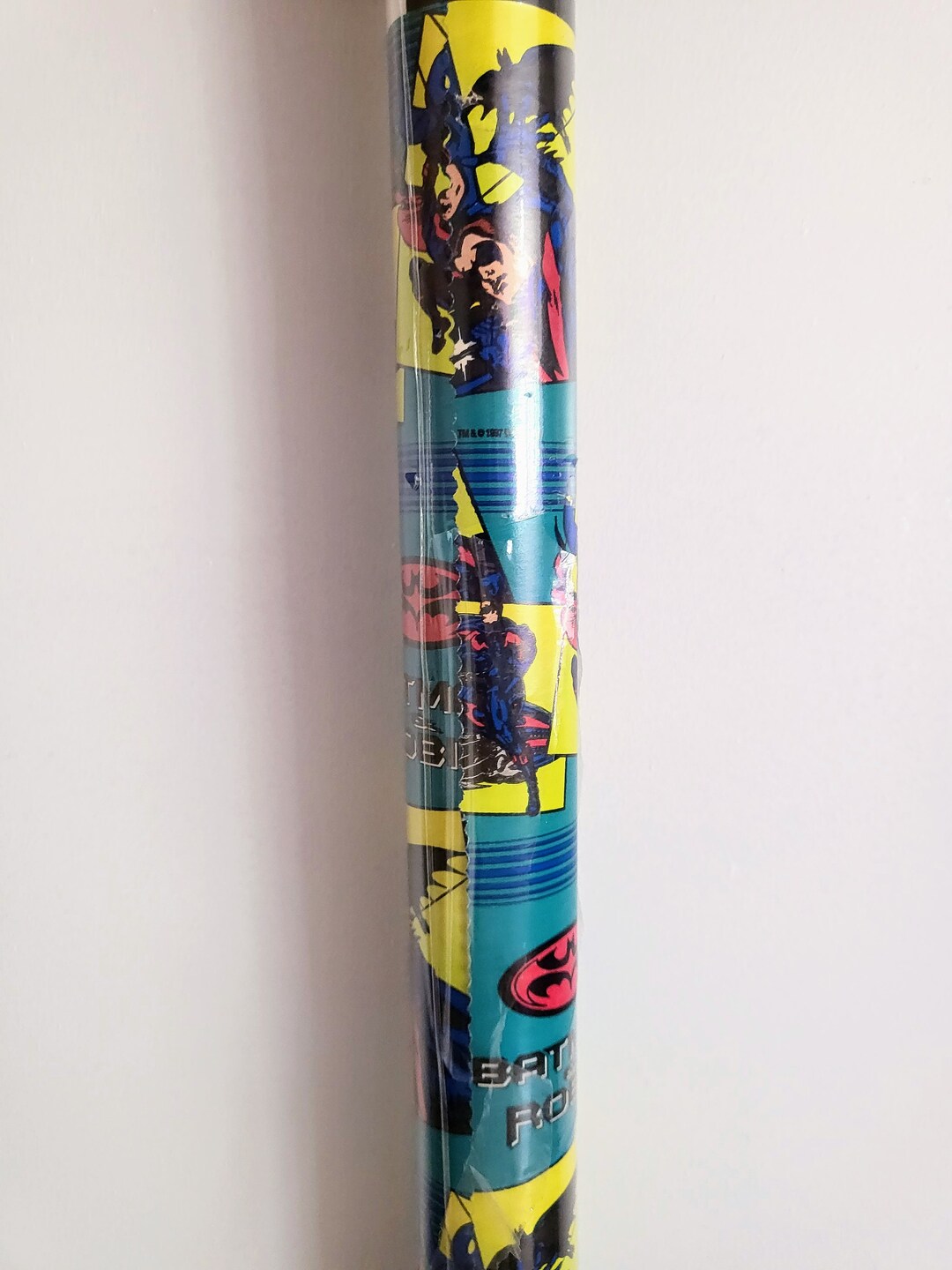 Batman and Robin Vintage Gift Wrap George Clooney Chris O'donnell RARE ...