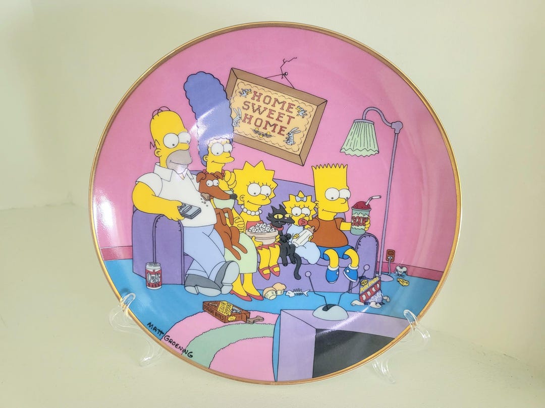 Vintage the Simpsons A Family for the 90's 24K Gold Limited Edition ...