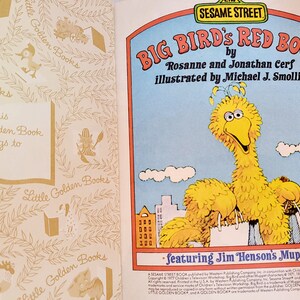 Big Bird's Red Book Vintage Golden Book Rosanne & Jonathan Cerf Michael ...
