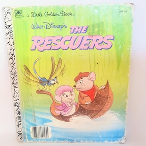 Disney's the Rescuers Vintage Golden Book 1977 Walt Disney 70s Don ...