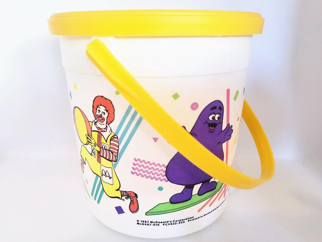 Mcdonalds Super Summer Sand Pail 1987 RARE Mcdonalds Happy Meal Toy Fry ...