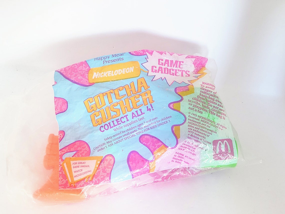 Nickelodeon Gotcha Gusher Vintage Mcdonalds Happy Meal Game Gadgets ...