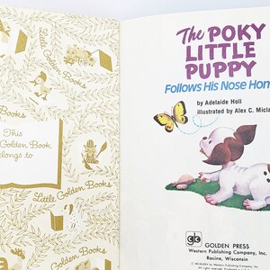 The Poky Little Puppy Follows His Nose Home Vintage Little Golden Book ...