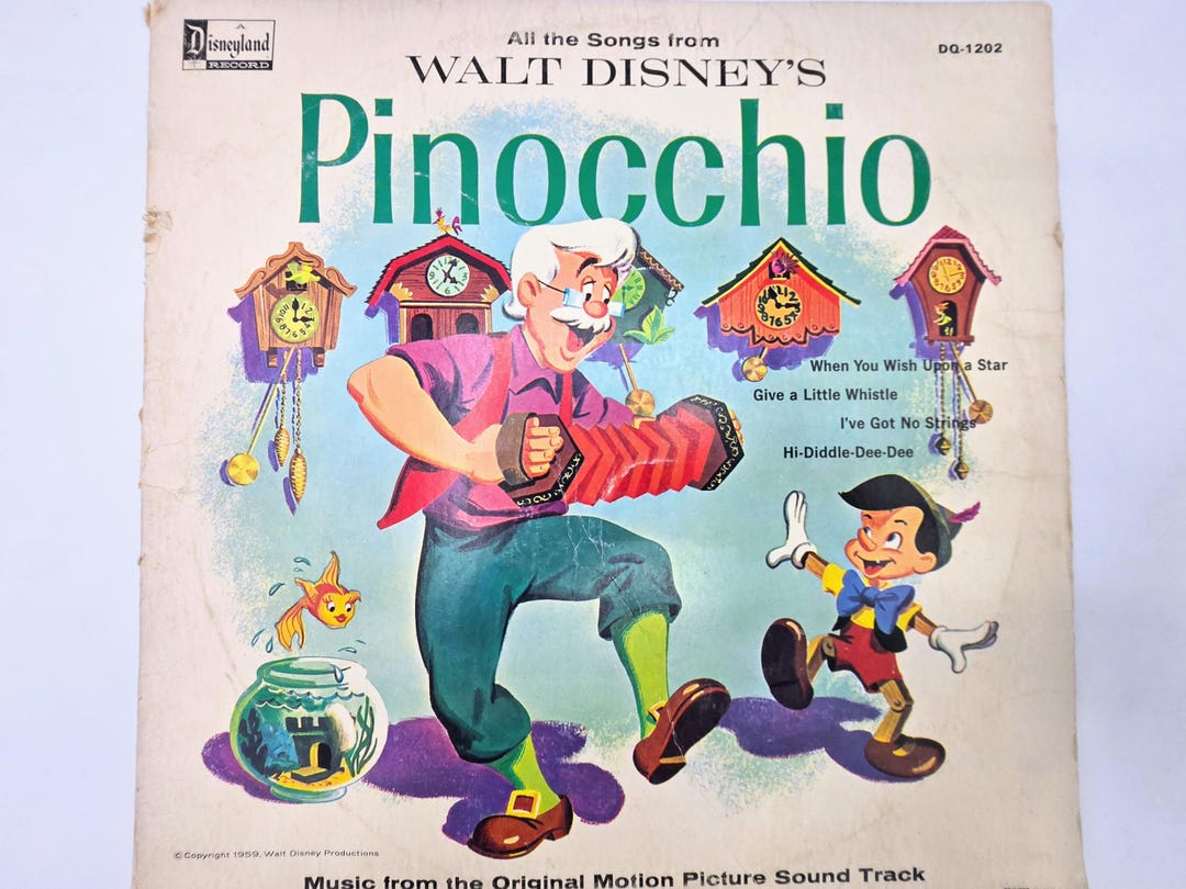 Walt Disney's Pinocchio 1959 Vinyl Record Disney TV LP Soundtrack RARE ...
