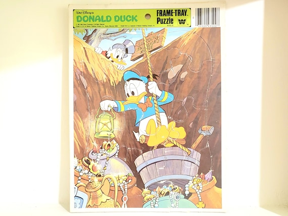 Donald Duck Vintage Walt Disney Frame-tray Puzzle 12 Piece - Etsy