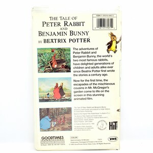 The Tale of Peter Rabbit and Benjamin Bunny by Beatrix Potter VHS 1993 ...