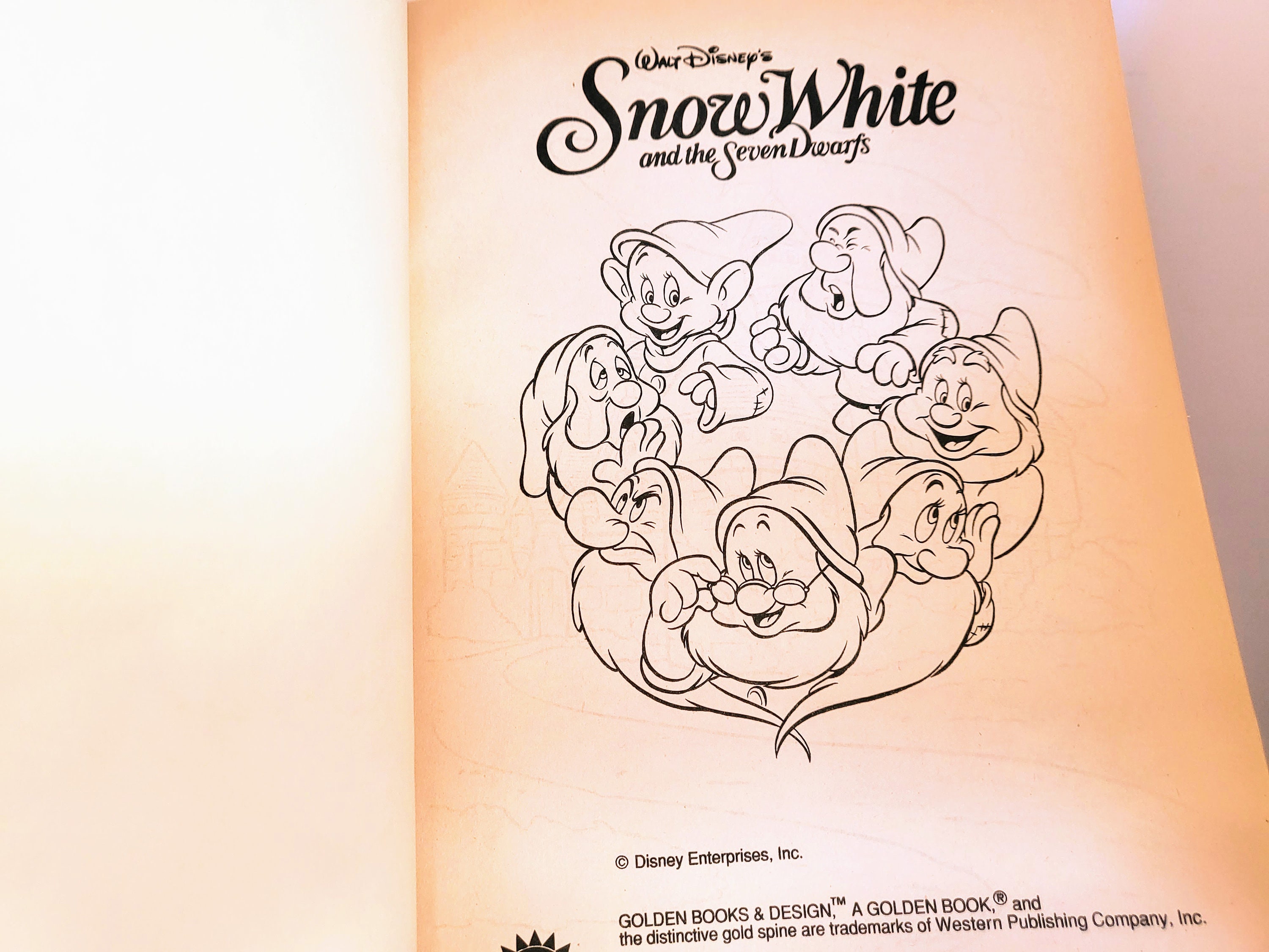 Disney's Snow White Coloring Book 90s Vintage Artbook Golden Books ...