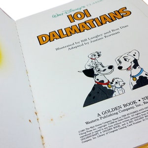 Walt Disney's 101 Dalmatians Classic Storybook Hardcover Children's ...